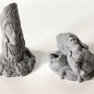 Dnd Depths of Savage Atoll Ancient Ruined Statues Tabletop Scatter ...