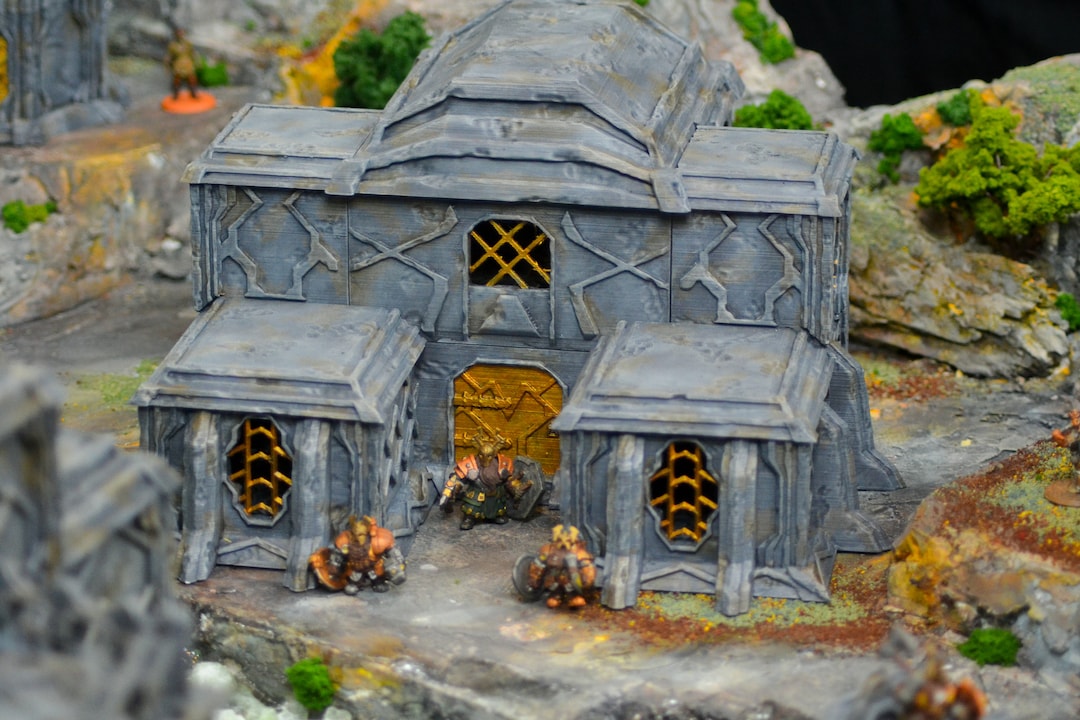 Dnd Dwarven House 8 Dwarf Home 28mm LOTR Scatter Tabletop Terrain Games ...
