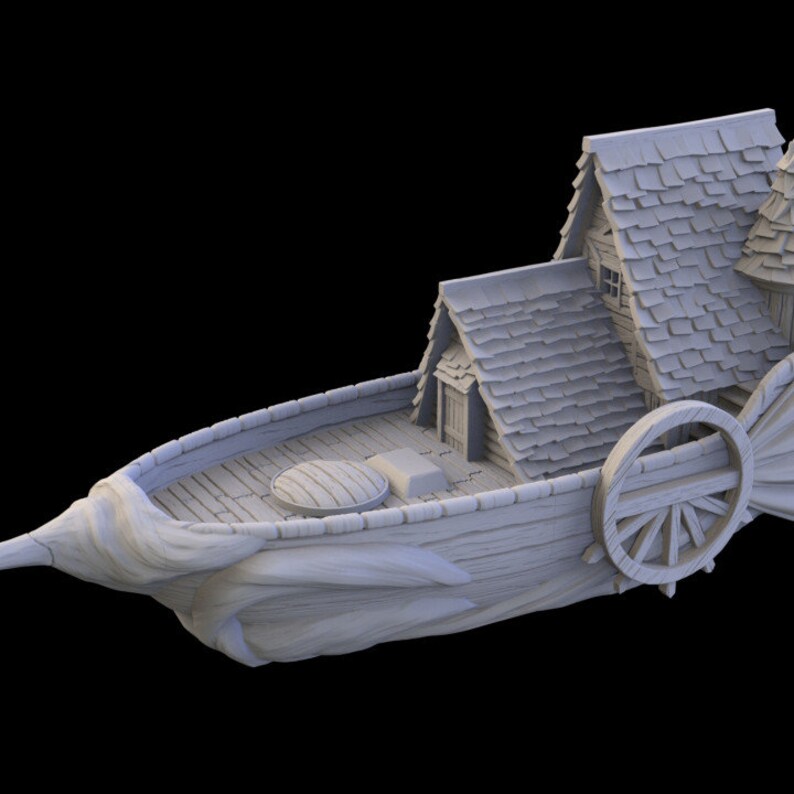 Dnd Falet Glider Balloon Ship Airship Elven Gnome Druid Fantasy Forest ...