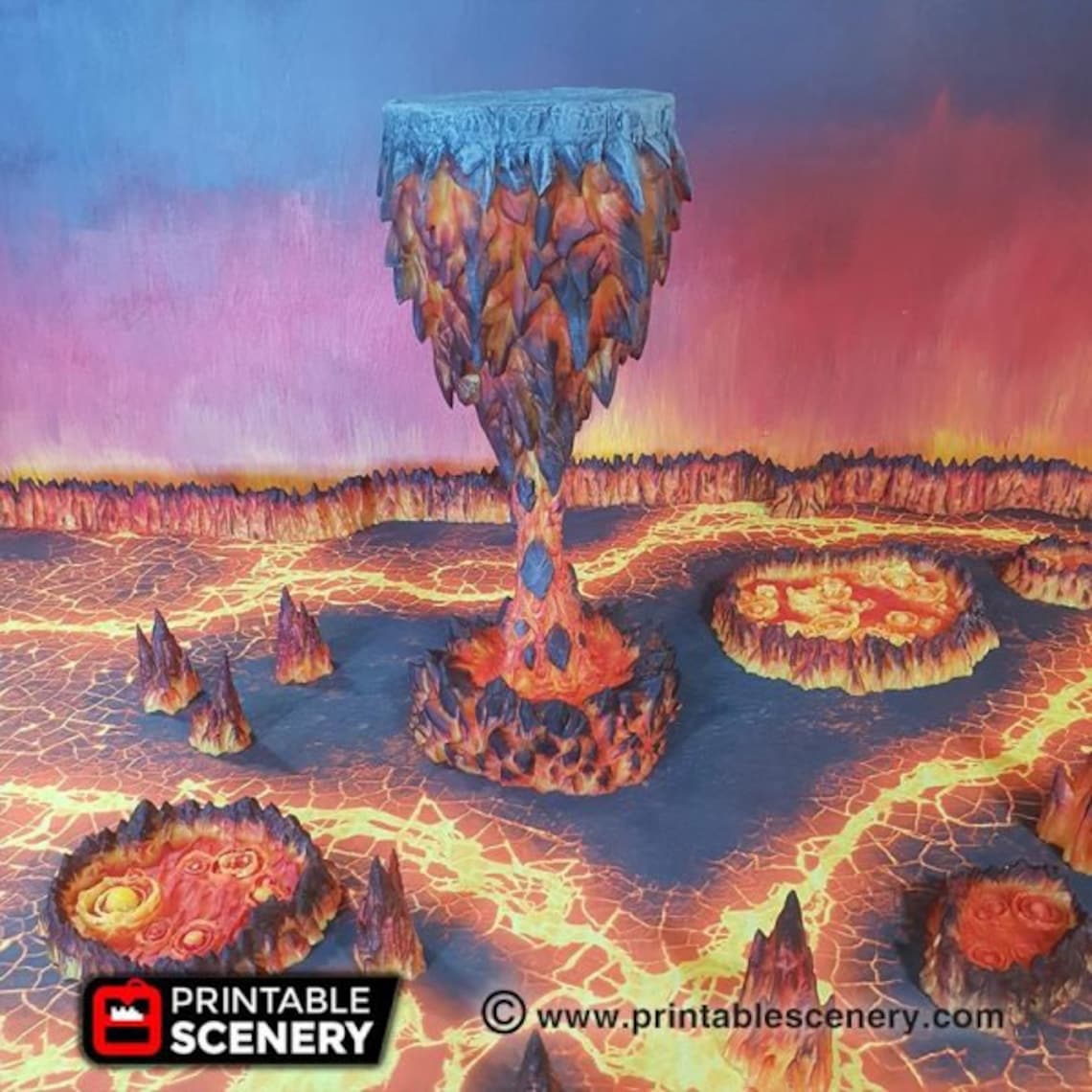 Dnd Hellspike Lava Pits Underdark Volcanic Tabletop Underdark | Etsy