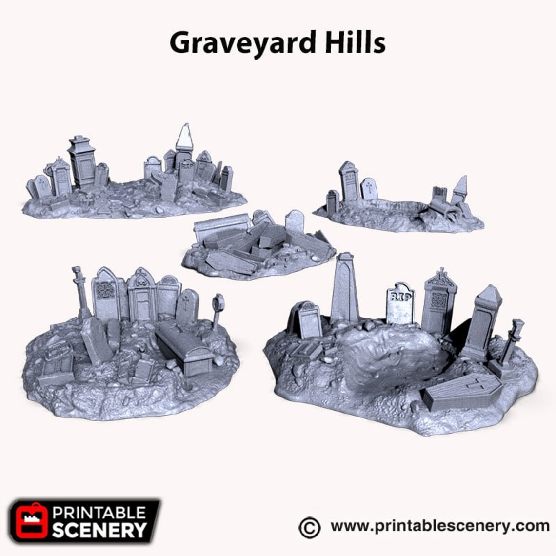 Dnd Graveyard Hills Cemetery Burial Grounds Headstones Grave Marker ...