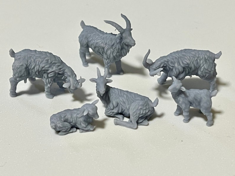 Dnd Set of 6 Goats Farm Animals Goats Livestock 28mm RESIN - Etsy