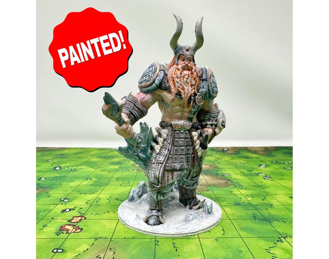PAINTED Dnd Frost Giant Male Frost Titan Nordic Winter Creature Arctic ...