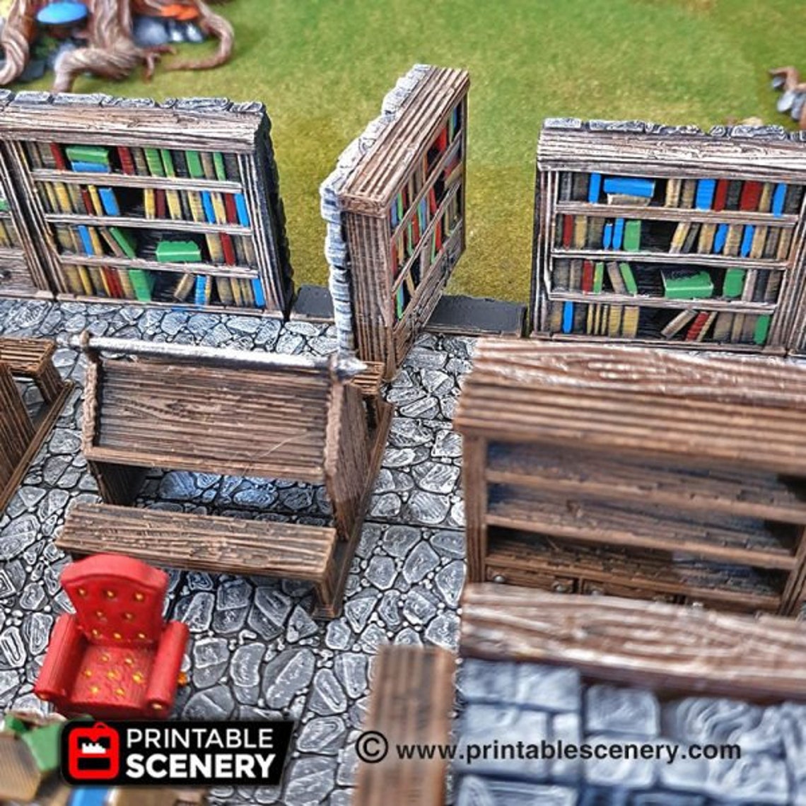 Dnd Library Bookcases and Furniture Set Dwarven Forge Tabletop - Etsy