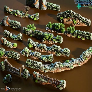 Dnd Modular Farm Walls Fence Medieval Village Tabletop Terrain ...