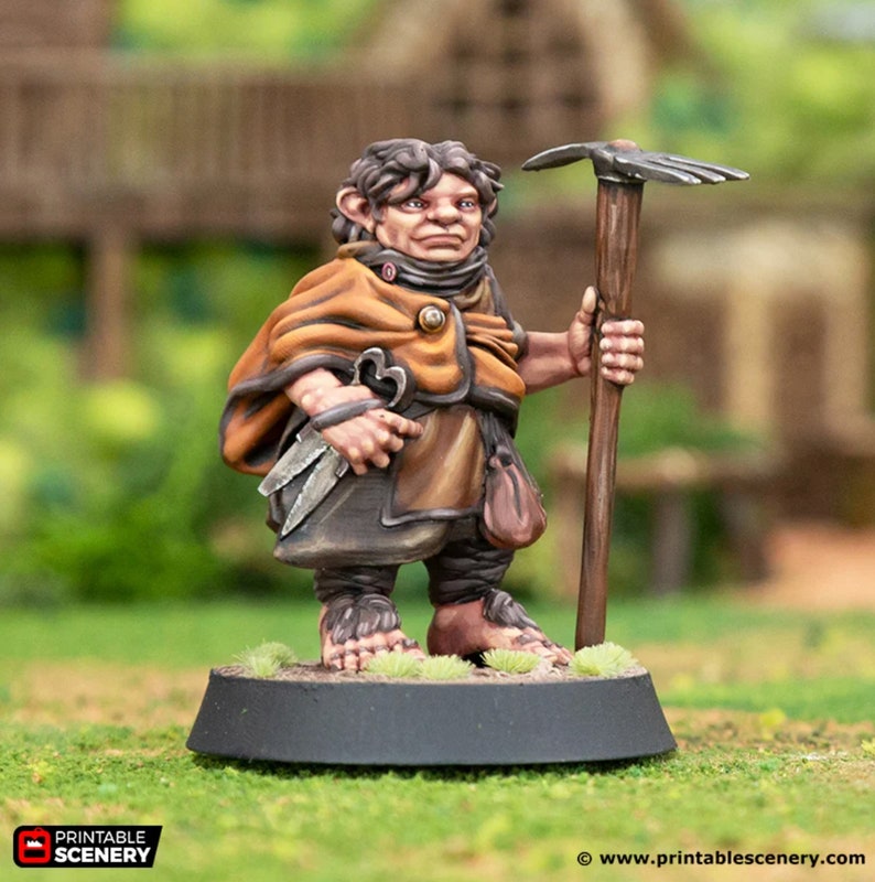 Dnd Grommit Stickle Marsh 28mm Hobbit Leader Miniature Rise of the ...