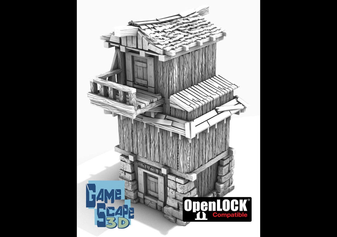 Dnd Medieval House Cottage Shack 3 Village Tabletop Scatter Terrain RPG ...