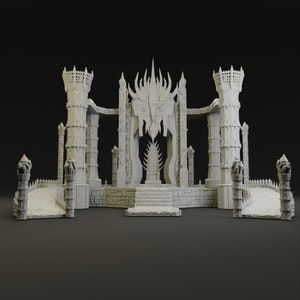 Dnd Throne Room Dark Evil Lord Dominion Underdark Hellscape Necromancer ...