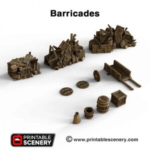 Dnd Barricades War WWII Tabletop Rubble Ruins Scatter Terrain RPG D&D ...