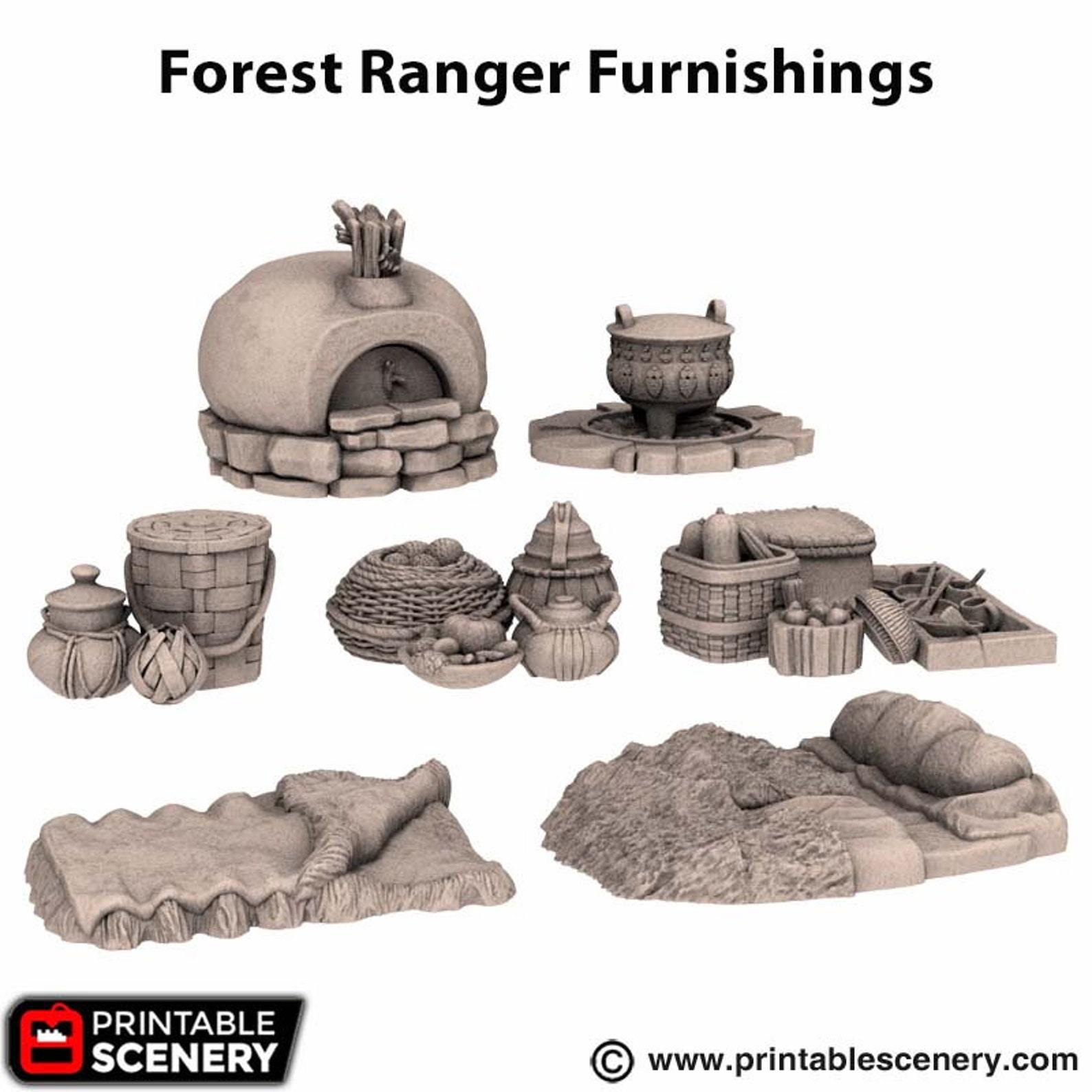 Dnd Forest Ranger Camp Set Furnishings From Hagglethorn Hollow Medieval ...