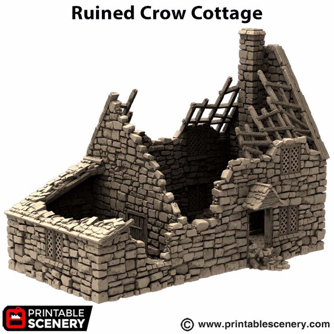 Dnd Ruined Crow Cottage Medieval House King and Country Village ...
