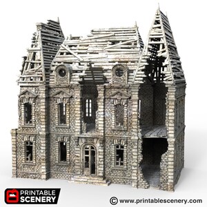 Dnd Ruined Chateau Home French War Ruins Haunted Mansion Tabletop ...