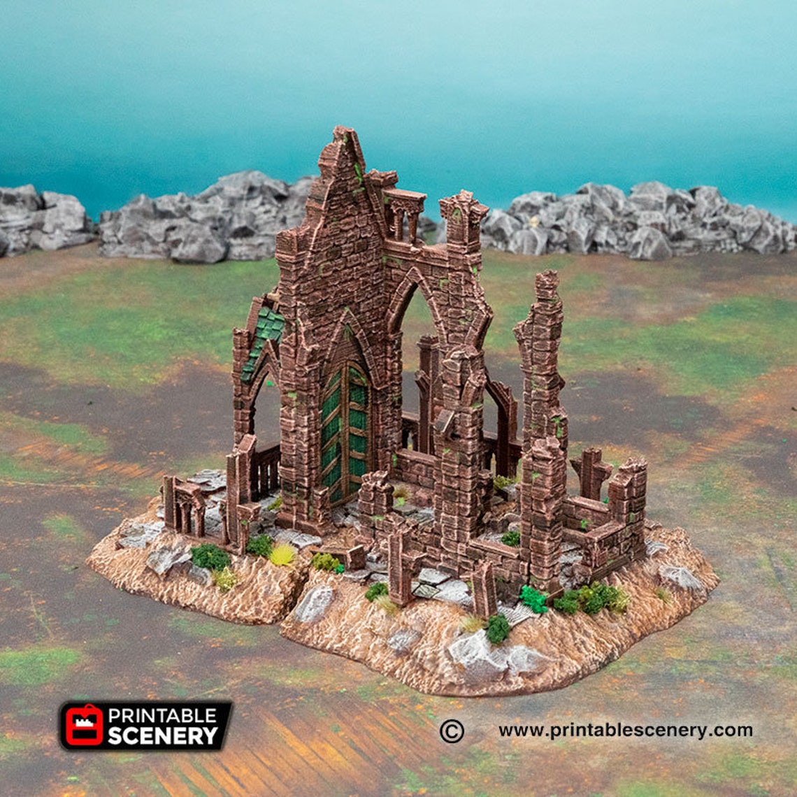 Dnd Church Crypt Ruins Ruined Cemetery Shadow Fey Tabletop - Etsy