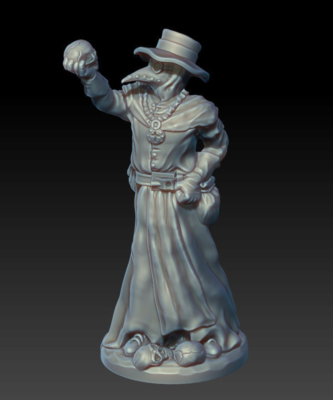 Dnd Plague Doctor With Skull and Plague Mask Medieval Physician ...