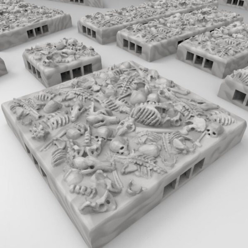 Dnd Bone Tiles Evil Death Tomb Rampage Tabletop Scatter - Etsy