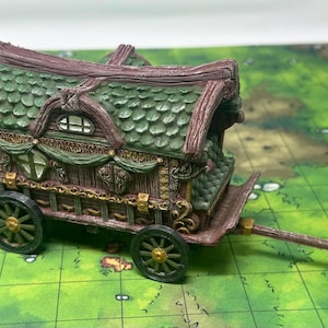 Dnd Gypsy Wagon Merchant Wagon Traveler Caravan Cart Gypsies Tabletop ...