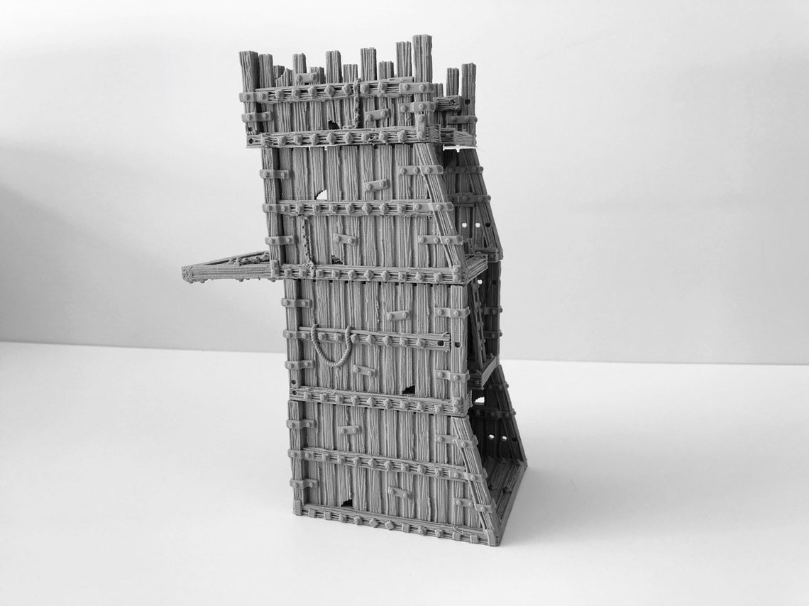 Dnd Siege Tower Wargaming Battle War Tabletop Scatter Terrain RPG D&D ...