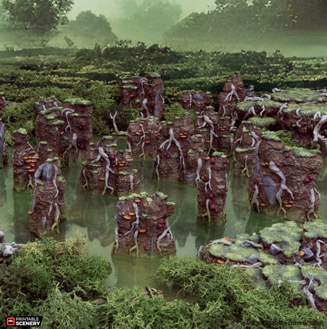 Dnd Swamp Grotto Walls Swampland Marshes Marshland Tabletop Scatter ...
