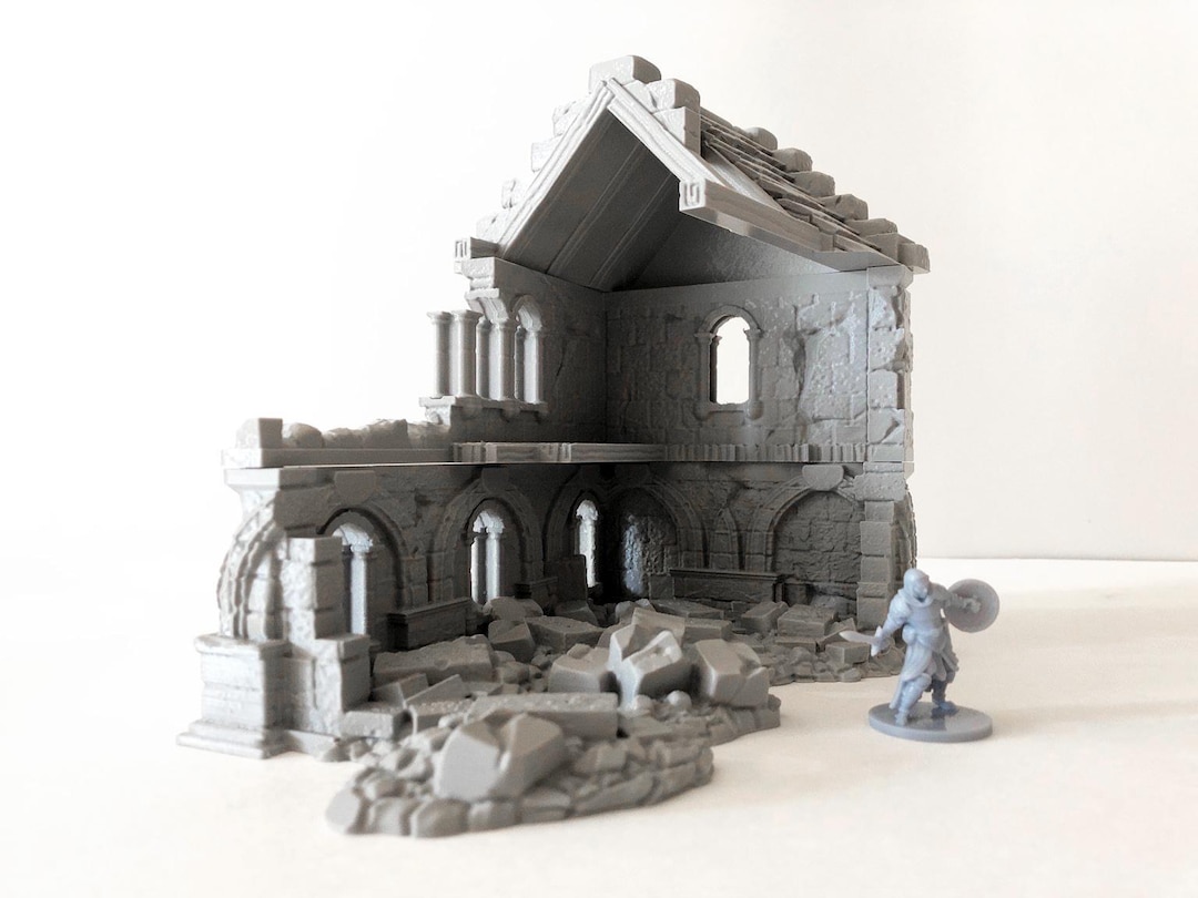 Dnd Modular Ruined Home Version 2 Medieval Tabletop Scatter Terrain RPG ...