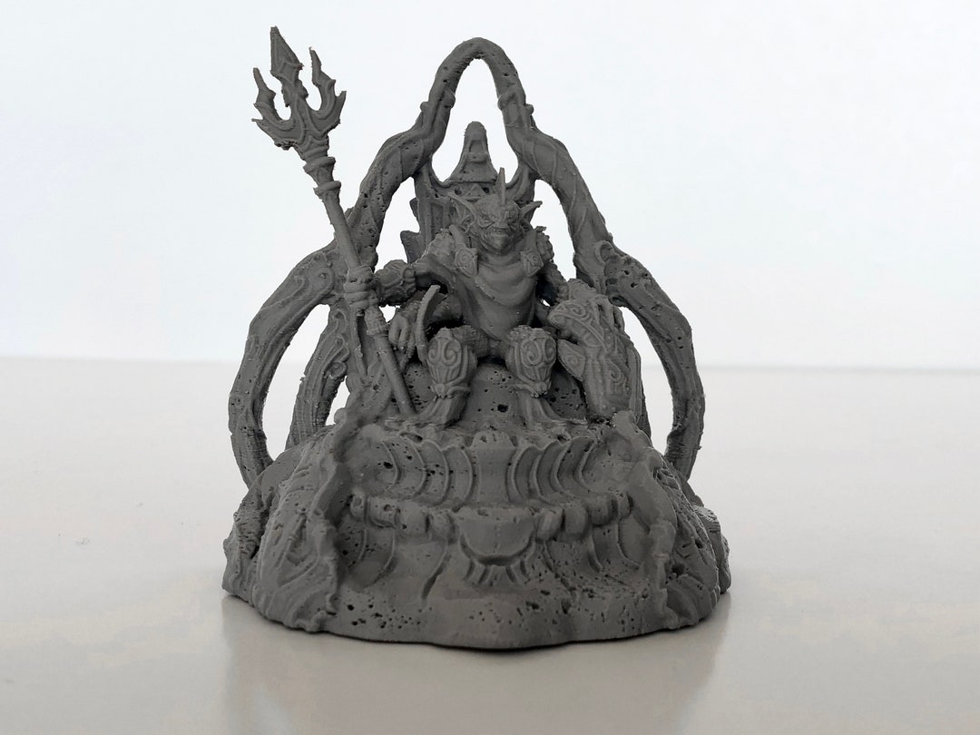 Dnd Sea King on Throne Underwater City Merfolk Miniature for Ocean ...