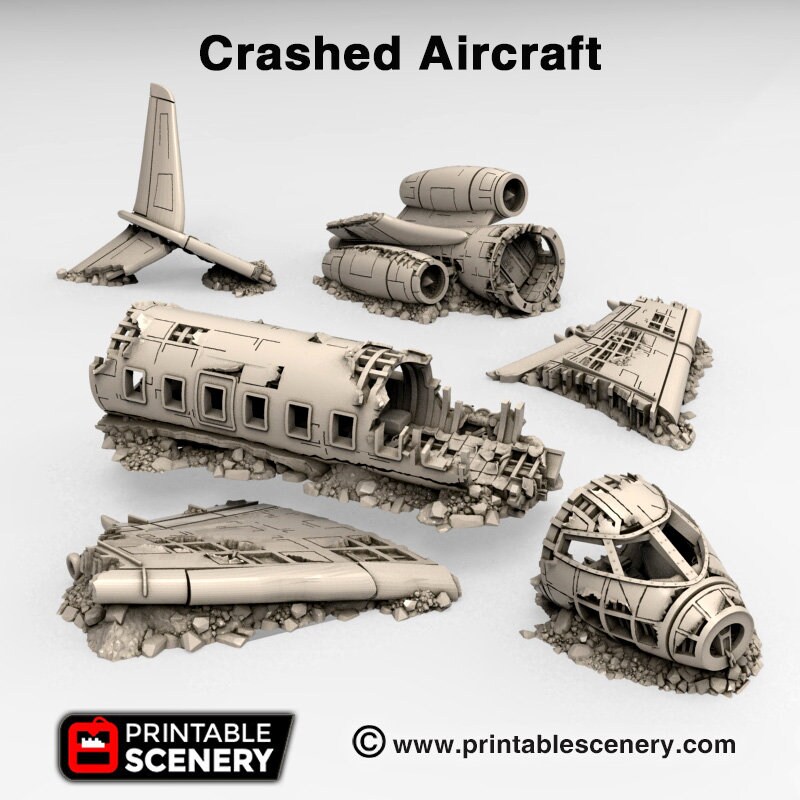 Dnd Crashed Aircraft Airplane Scatter Wreck Urban Modern - Etsy.de