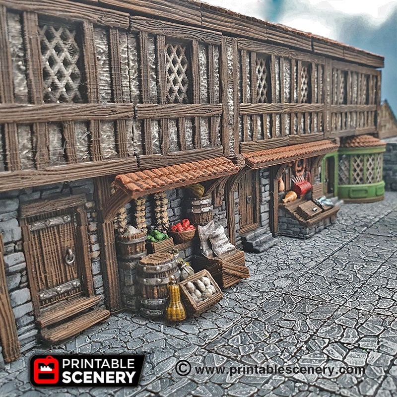 Dnd Terrace Shop Front Store Facade for Village Town Townsfolk Scatter ...