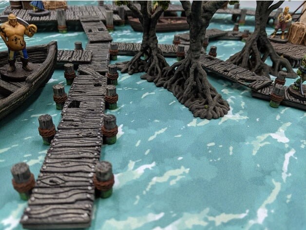 Dnd Docks and Bridges Wooden Planks Pirate Seaport Marina Harbor ...