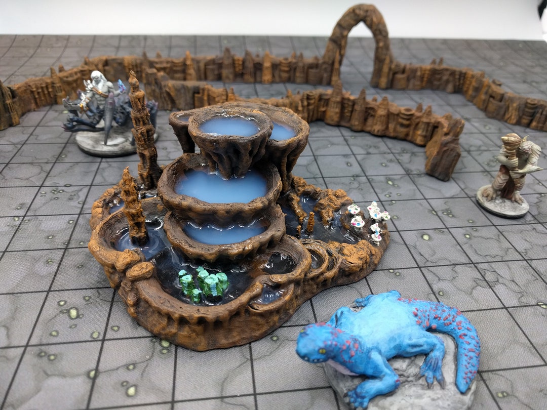 Dnd Wet Caverns Fountain Cave Underdark Terrain RPG Miniatures Games D ...