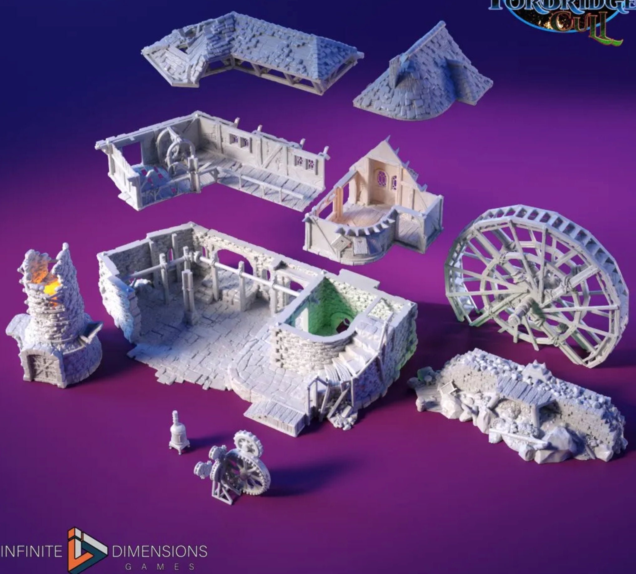 Dnd Lumbermill Saw Mill Logging Camp Medieval Tabletop Scatter Terrain ...