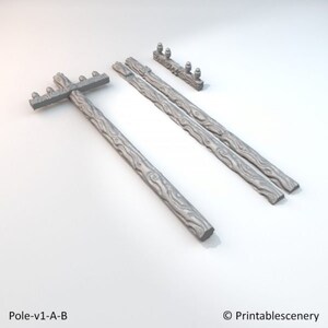 Dnd Telephone Telegraph Poles WWII Urban Tabletop Scatter Terrain RPG D ...