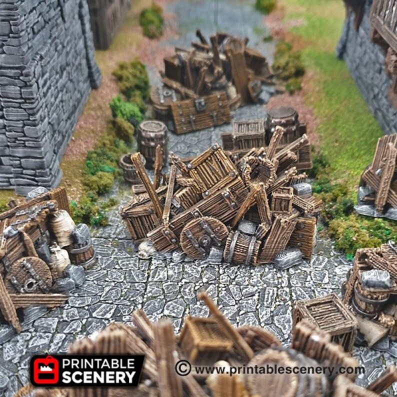 Dnd Barricades War WWII Tabletop Rubble Ruins Scatter Terrain - Etsy