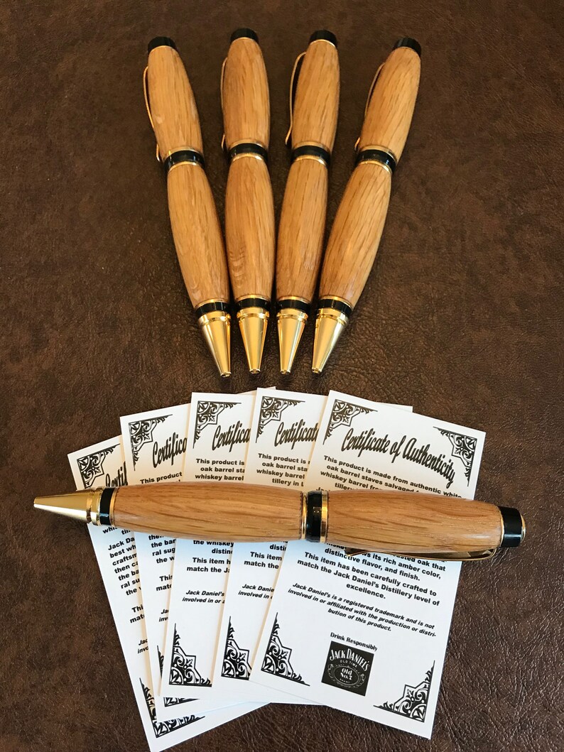 Cigar Style Pen From Jack Daniel's Whiskey Barrel (with Certificate) - Etsy