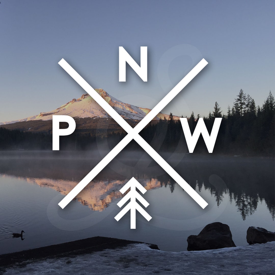 PNW Decal, Pacific Northwest Decal, PNW CROSSING. Vinyl Decal Only. for ...