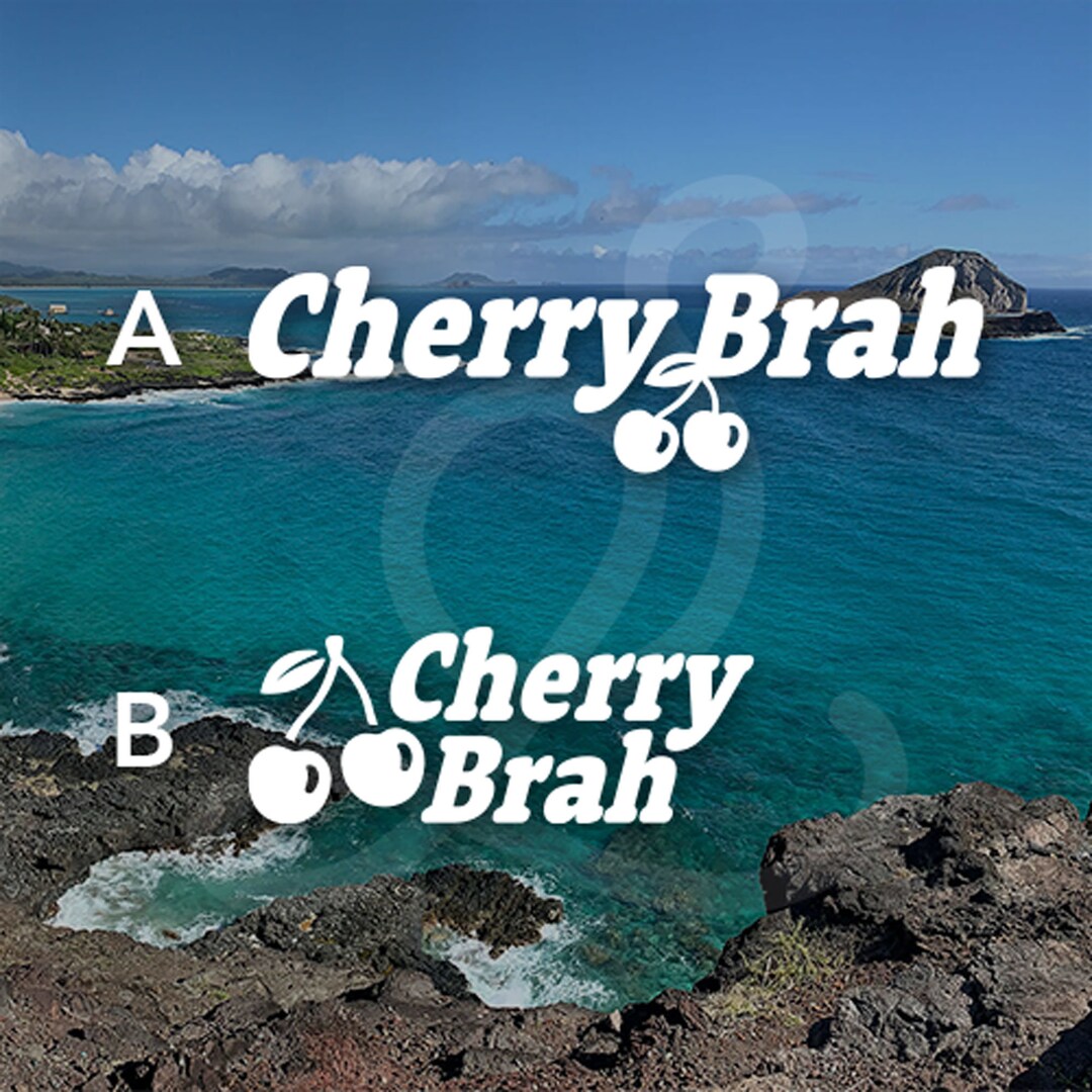 Cherry Brah Decal. Vinyl Decal Only. Personalize Car Windows, Side ...
