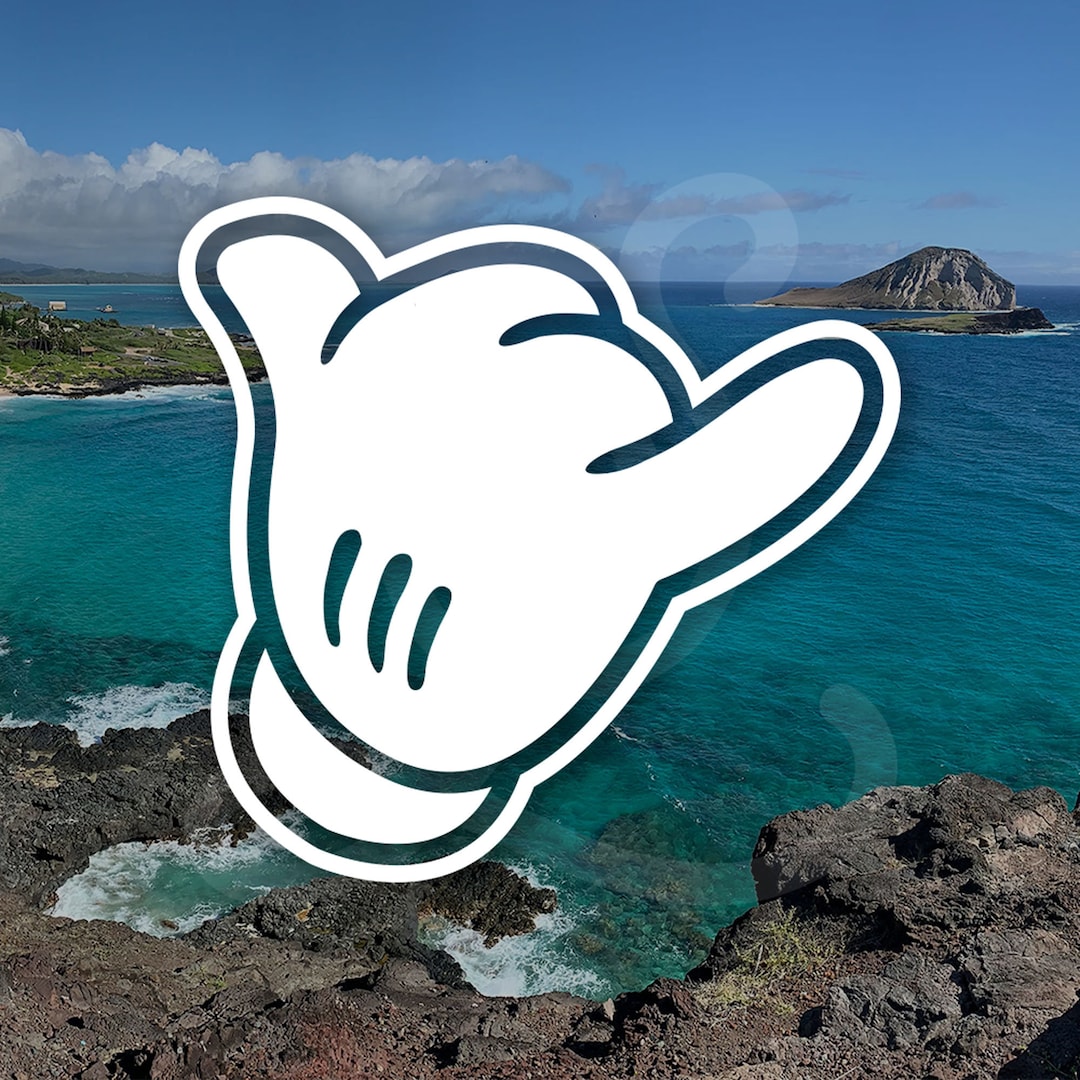 Hawaii Mickey Shaka Decal. Vinyl Decal Only. Personalize Car Windows ...