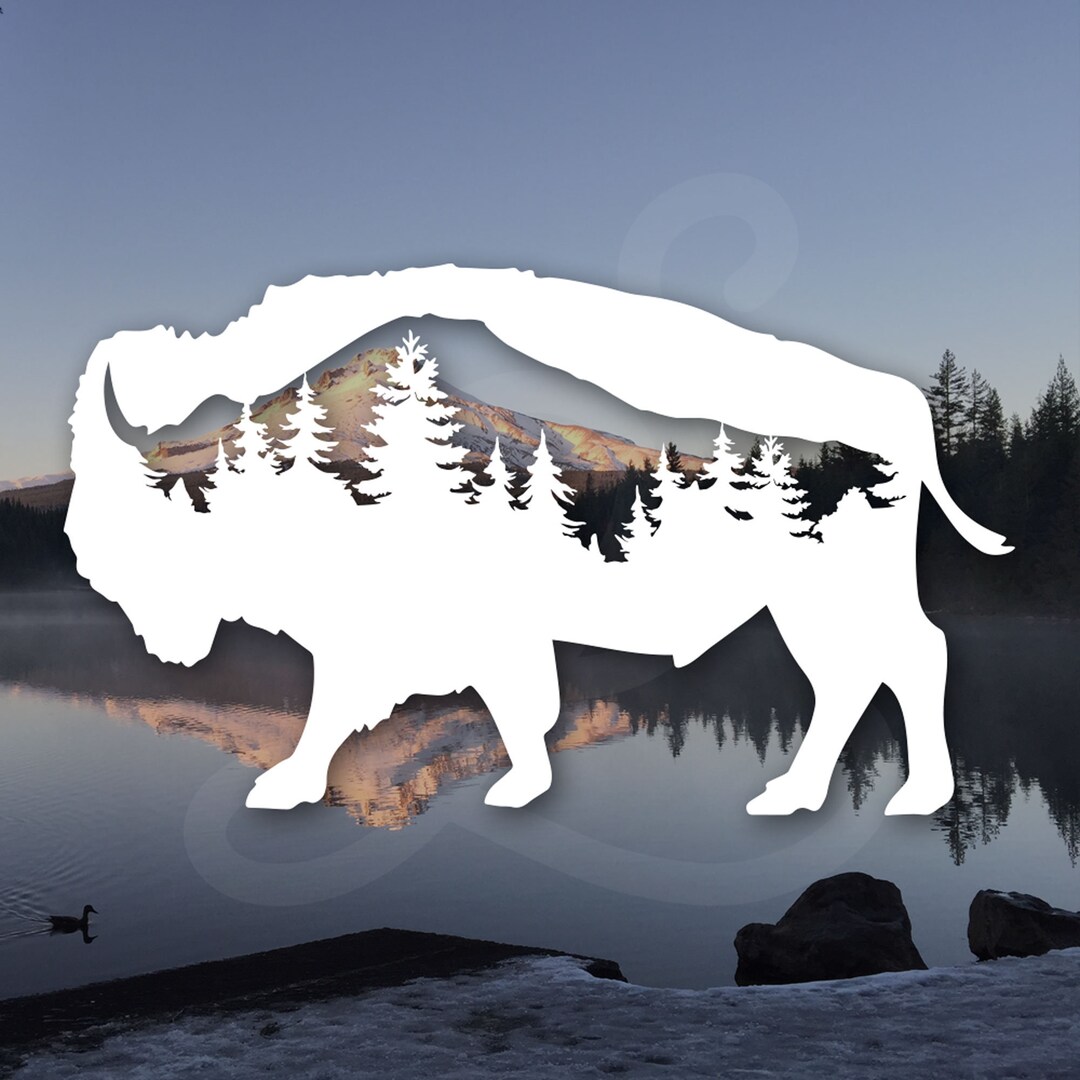 Adventure Bison Decal Buffalo Mountain Decal. Decal Only. for - Etsy