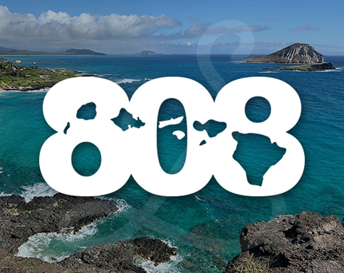 808 Hawaiian Islands State Decal. Vinyl Decal Only. Personalize Water ...