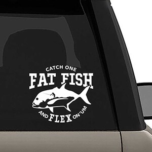 Ulua Fishing Decal Catch One Fat Fish and Flex on Em Giant - Etsy