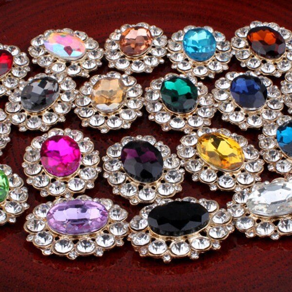 Crystal Buttons - Etsy