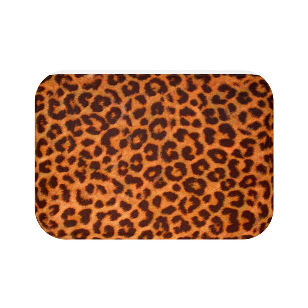 Leopard Print Bath Mat - Animal Print Bath Mat - Etsy