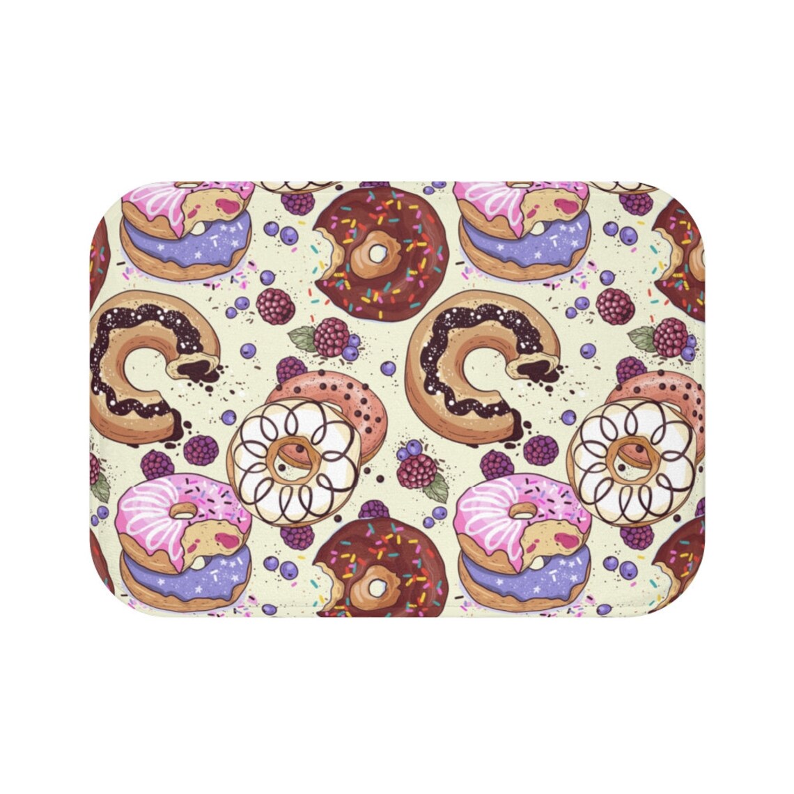 Donut Themed Bath Mat Loves Donuts Donuts Bath Mat | Etsy
