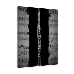 Clarinet Music Notes Musician Clarinet Player Gift Canvas Gallery Wraps ...