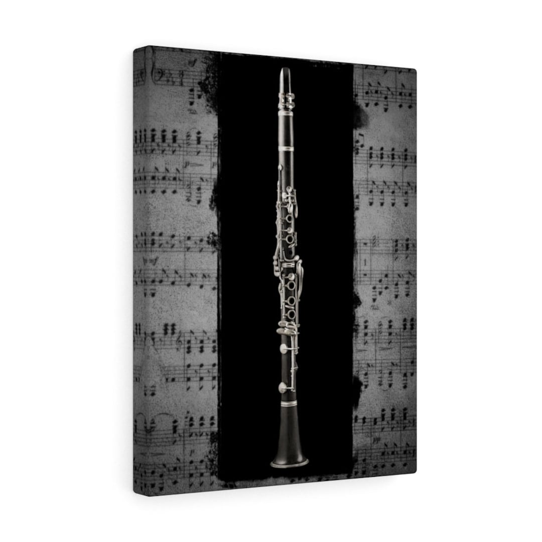 Clarinet Music Notes Musician Clarinet Player Gift Canvas Gallery Wraps ...