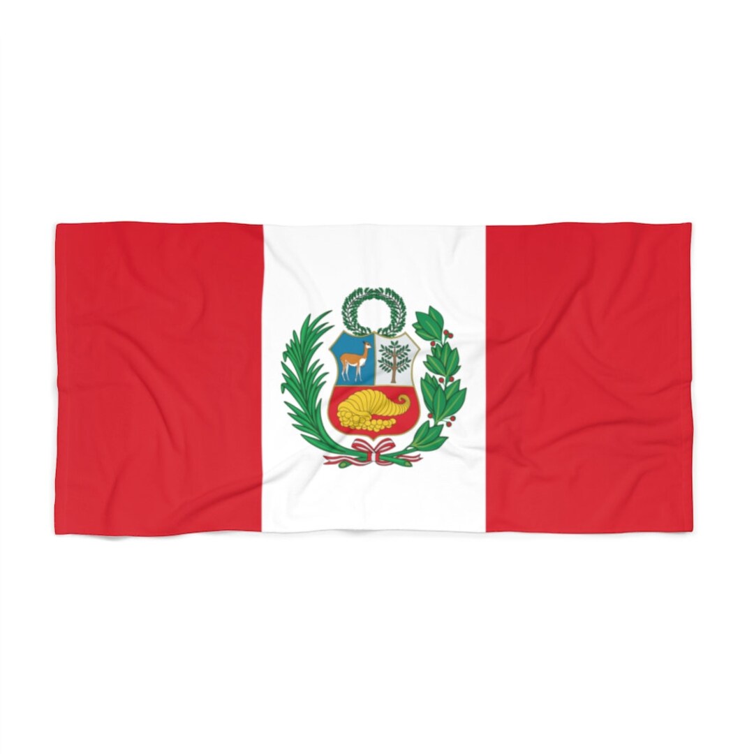 Peruvian Flag Peru Beach Towel - Etsy