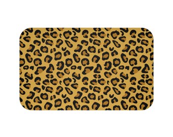 Leopard Print Bath Mat - Etsy