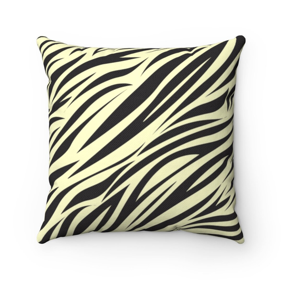 Zebra Throw Pillow Decorative Pillow Animal Print Spun Polyester Square ...