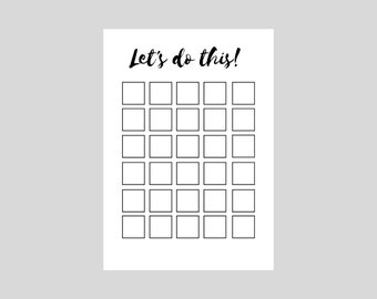 100 Day Habit Tracker Checkbox Printable - Etsy
