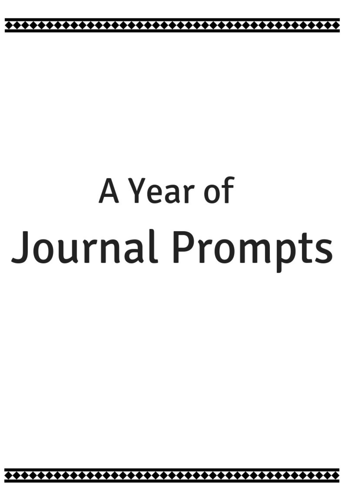 Printable: A Year of Journal Prompts - B&W - Etsy