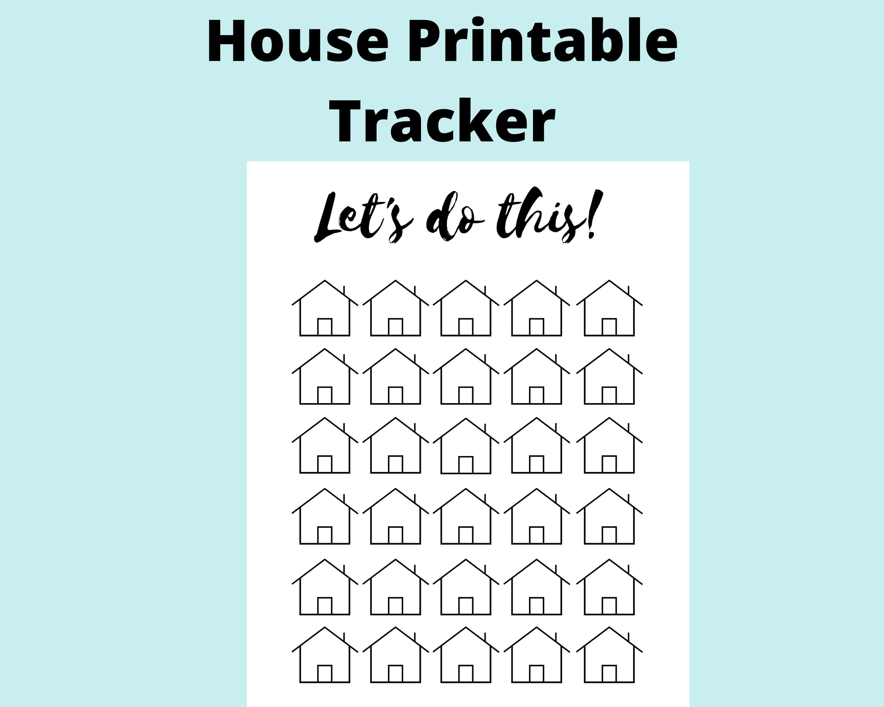 30 Day House Tracker Checkbox Printable - Etsy UK
