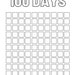 100 Day Habit Tracker Checkbox Printable - Etsy